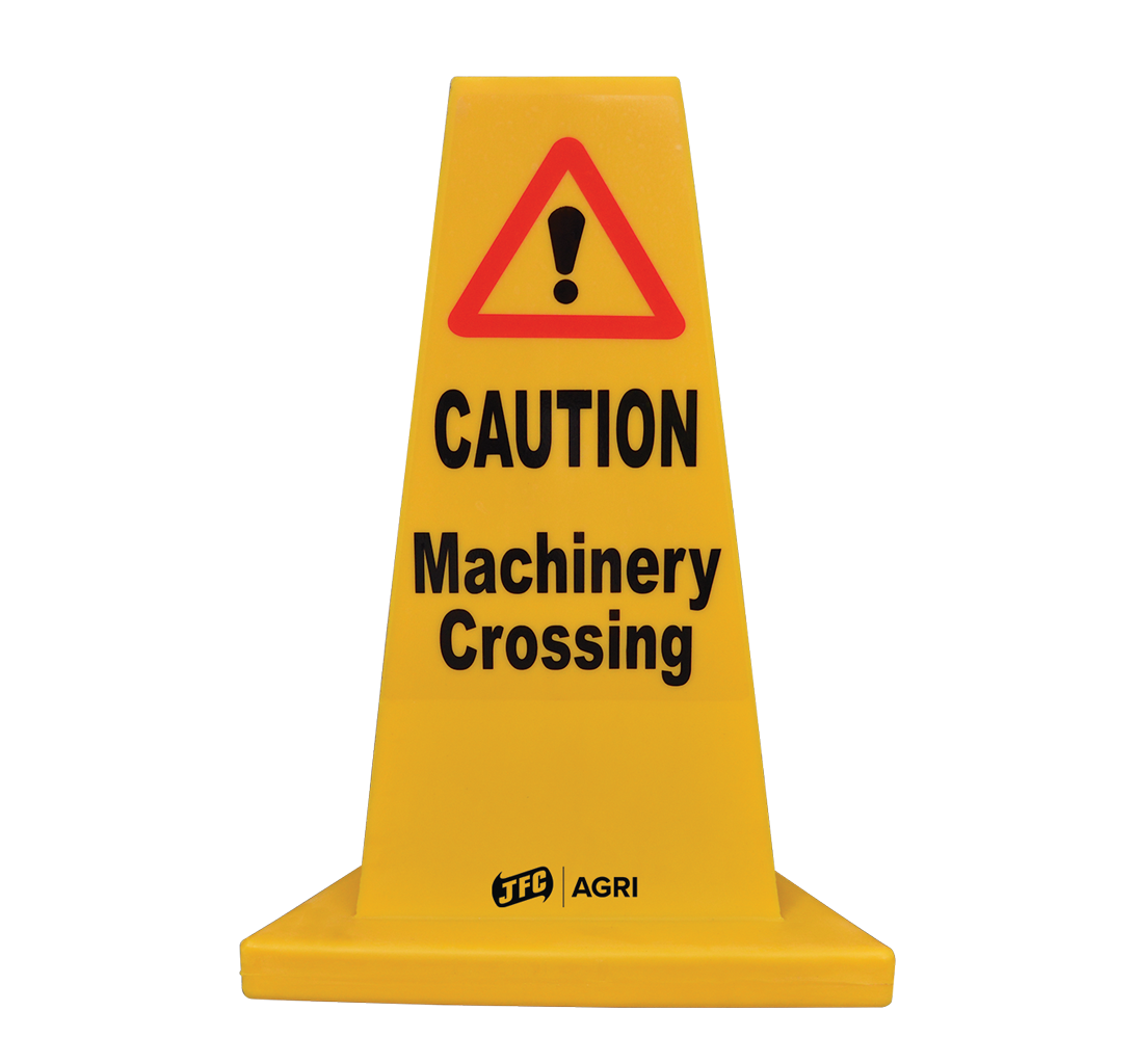 Yellow Hazard Cone (Blank/No Text)